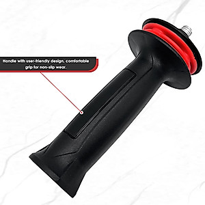 generic 10mm Dia Thread 125 Model Angle Grinder Side Handle Replacement Sander Handle Tool Black(1pcs)