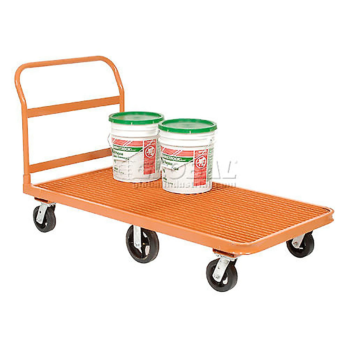 Global Industrial Depot Platform Truck, 6 Wheel, Steel Grating Deck, 60 x 30, 3200 Lb. Capacity