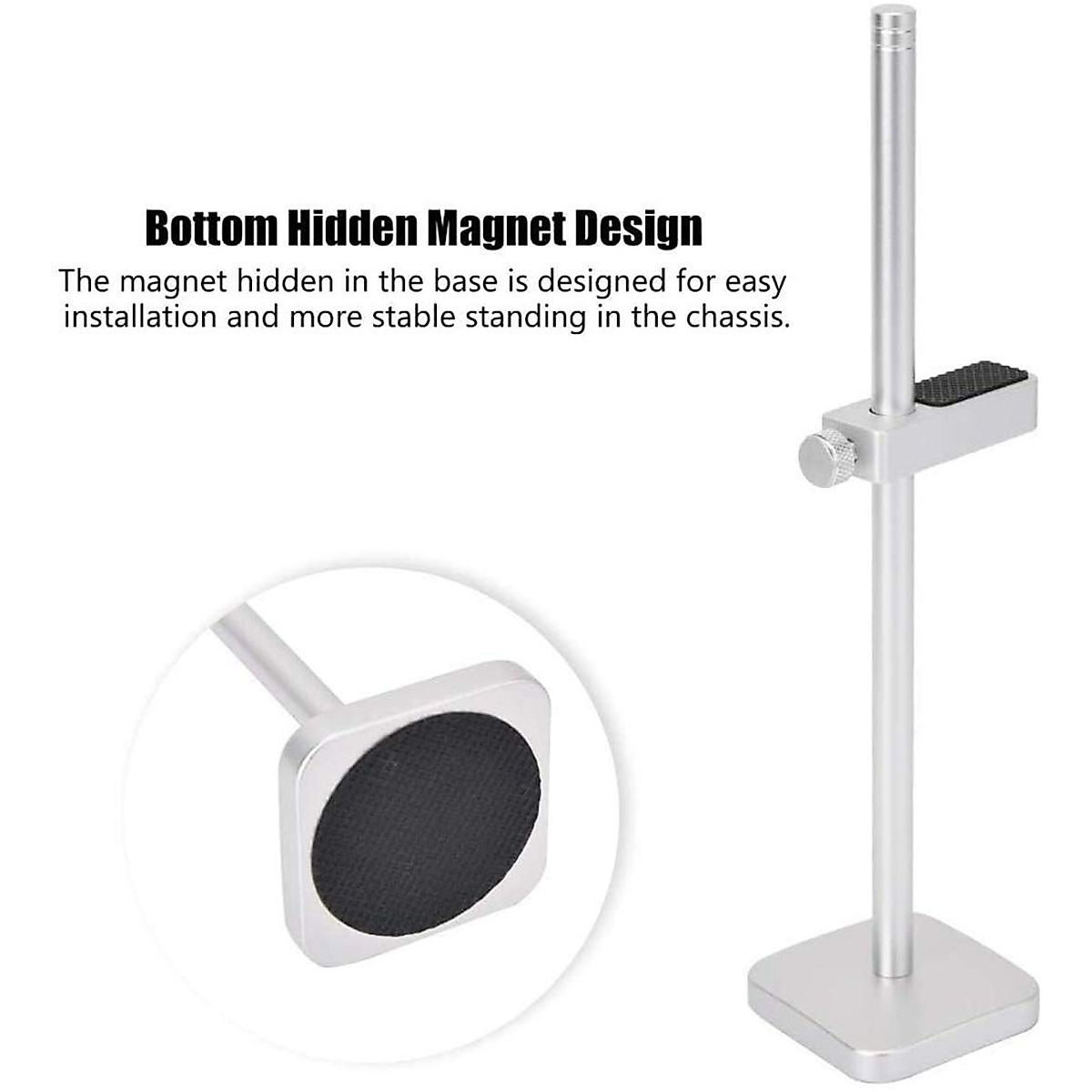 Graphics Card GPU Brace Support, Video Card Sag Holder Bracket, GPU Stand, Anodized Aerospace Aluminum (Silver)