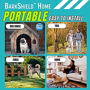 BarxBuddy [5-Pack] BarkShield Home Anti Barking Device, 66ft Long Range Ultrasonic, Waterproof Dog Bark Deterrent Box for Indoor/Outdoor Use, Safe Bark Collar Alternative Dog Training & Behavior Aid
