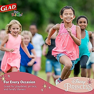 Glad for Kids Disney Princess “Magic is in All of Us” 8.5” Paper Plates | Plates, Snack Kid-Friendly Everyday Use, 24 Ct