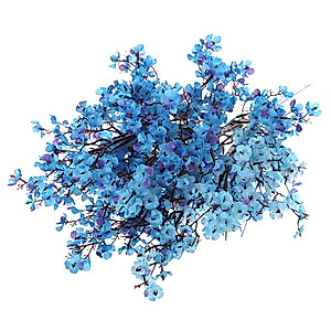AngelUU Artificial Flowers 6Pcs Babys Breath Fabric Cloth European Fake Silk Plants Decor Wedding Party Decoration Bouquets DIY Home Garden ,Blue