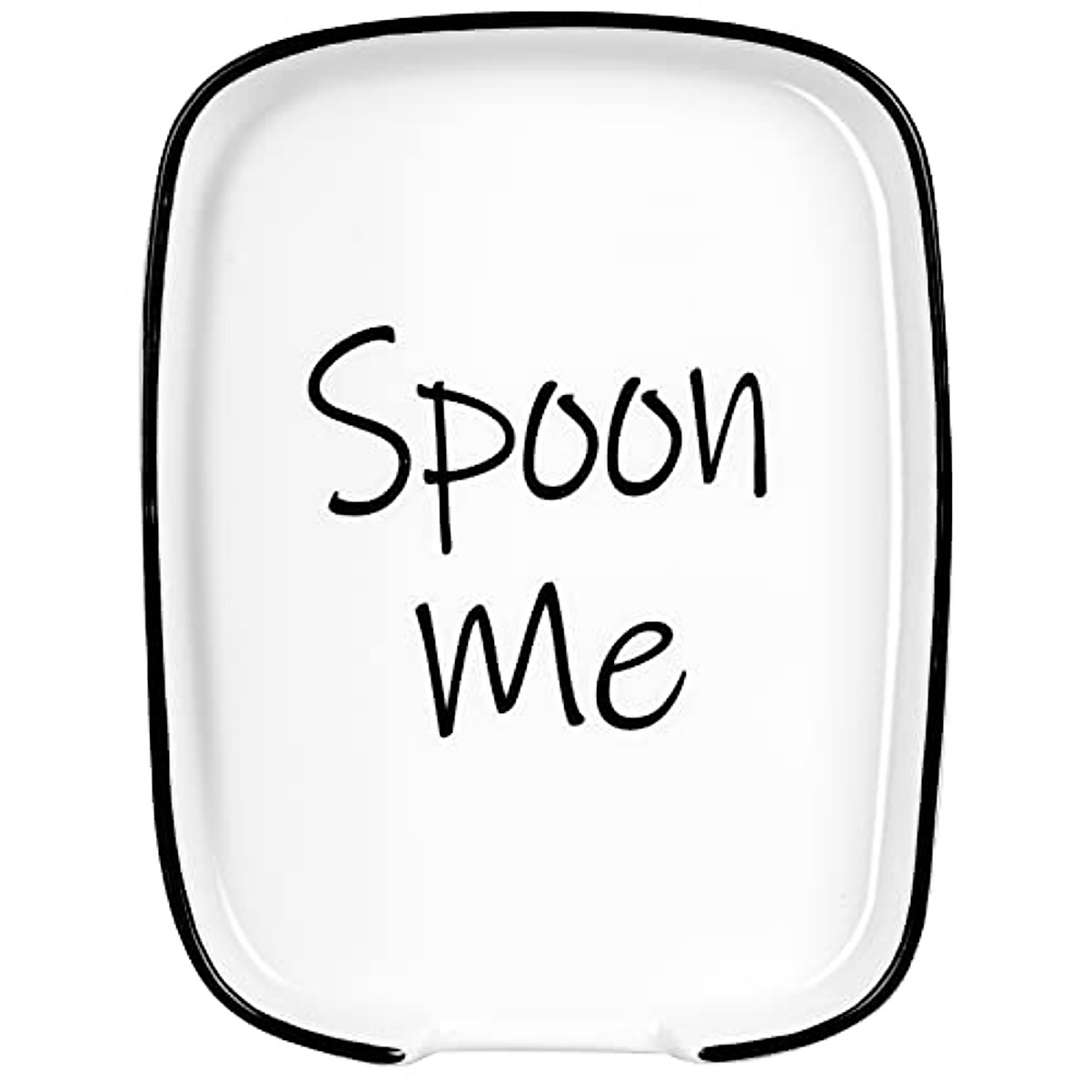 Spoon Rest For Kitchen Counter, 5.8×4.45 Inch, Ceramic Spoon Holder For Stove Top or Counter Top, Perfect for Placing Kitchen Utensils, Ladle, Coffee Spoons, Cooking spoons, Spatula, Tongs & More