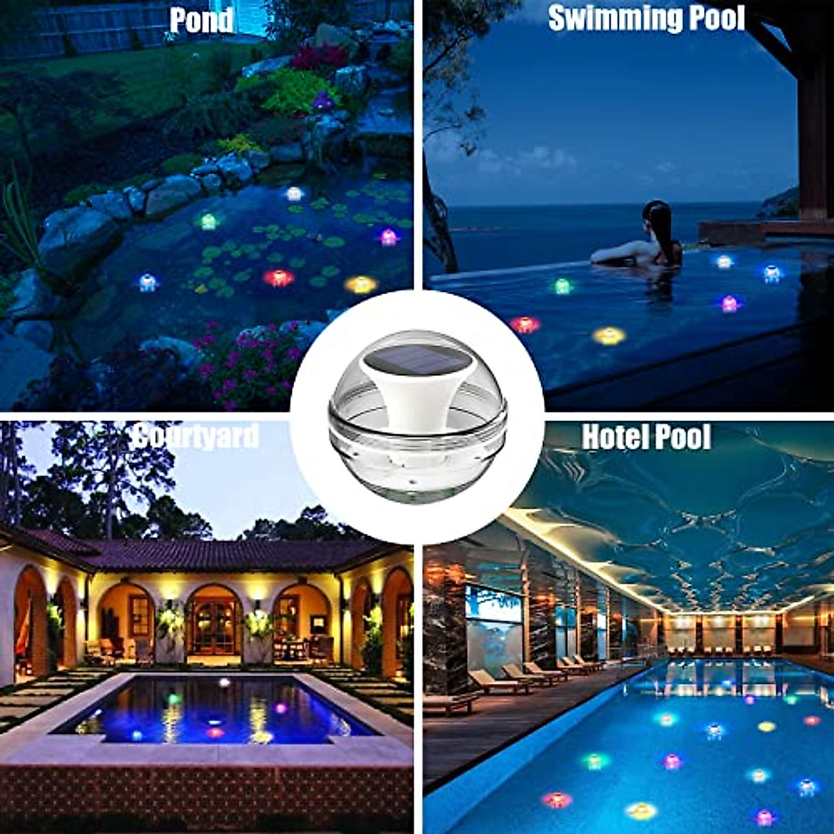 Floating Pool Lights - RGB Color Changing Waterproof LED Balls