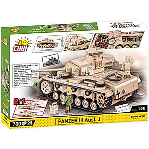 BRICKCOMPLETE COBI Set of 2: 2569 M4A3 Sherman & T34 Calliope - Executive Editon & 2562 Panzer III AUSF.J