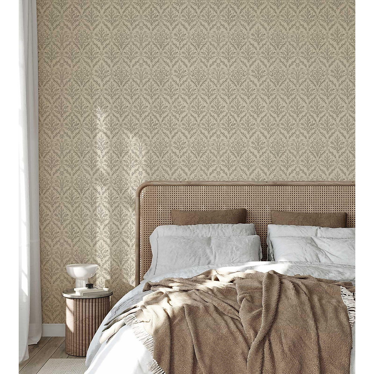 YXTII Boho Wallpaper Peel and Stick Wallpaper Vintage Wallpaper Stick and Peel Damask Wallpaper Self Adhesive Removable Wallpaper for Bedroom Drawers Cabinets