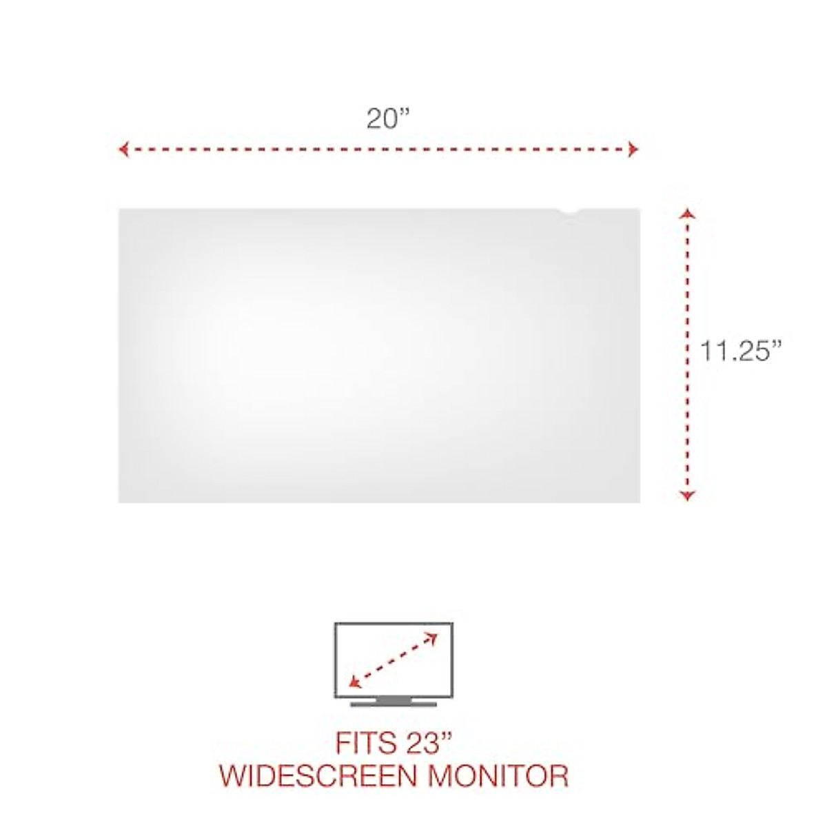 Innovera Blackout Privacy Filter for 23" Widescreen Flat Panel Monitor, 16:9 Aspect Ratio