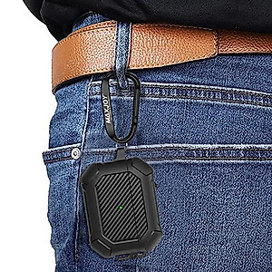 Maxjoy for AirPods Pro 2nd Generation Case Cover, AirPods Pro 2 Protective Case with Lock Pro2 Military Hard Rugged Shockproof Cover with Keychain Compatible with Apple Airpods Pro 2 2022, Black