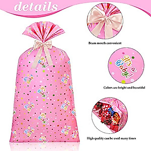 2 Pcs 70"x 40" Large Jumbo Gift Bag for Giant Gifts, Extra Big Plastic Present Bag for Huge Gifts Wrapping Bags with 2 Rolls Ribbons for Baby Shower Birthday Christmas Party Supplies (Fresh Style)