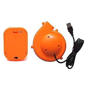 Longteng USB Mini Fan Blower for Inflatable Costume Fan or Mascot Head Game Clothing, Orange