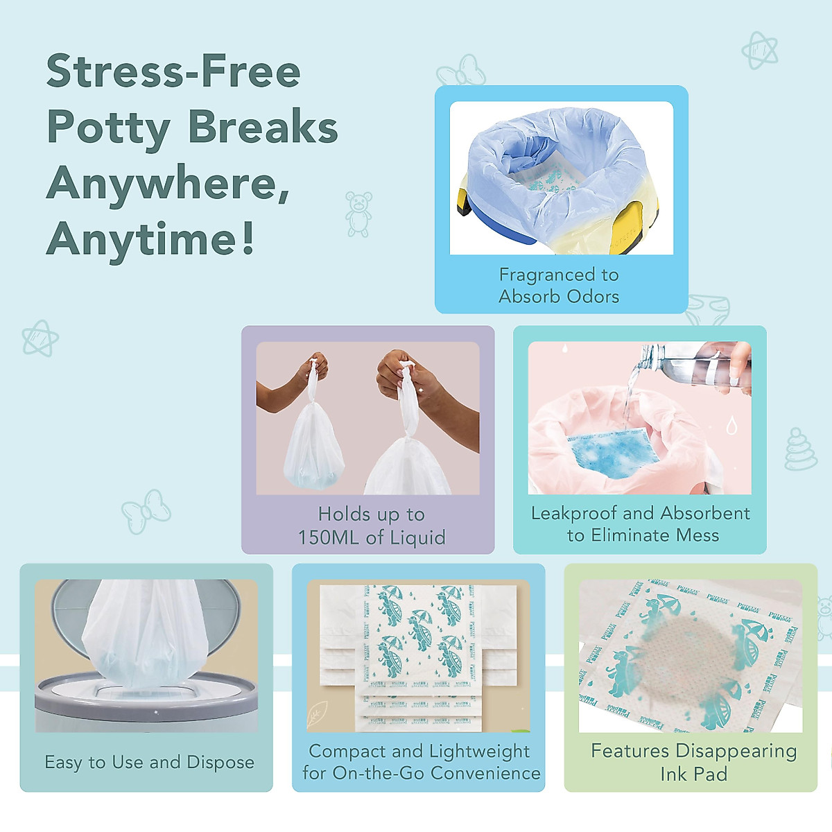 Kalencom Potette Plus Liners - 90 Liners, Pack of 3