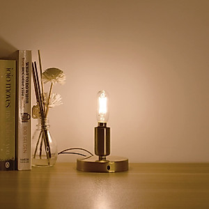 AIELIT T8 4-Watt E12 LED Light Bulb, Dimmable (0-100%), Soft White 3000K, Clear Tubular Candelabra Light Bulbs 40W Equivalent for Sputnik Chandeliers, Glass Mason Jars, Hanging Pendant Lamp,4-Pack