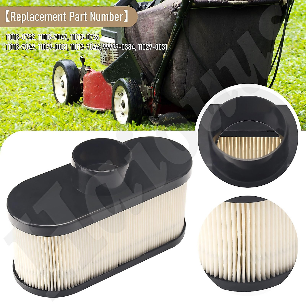 11029-0031 Air Filter Assembly Compatible With Kawasaki 99999-0384, FR651, FR691, FR730, FS481, FS541, FS600, FS651, FS691, FS730 Includes Air Filter 11013-0752 & Pre Filter 11013-7046 (1 Pack)