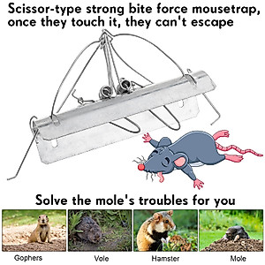 Mole Trap Half Round Metal Mole Killer Reusable Ground Squirrel Trap Heavy Duty Gopher Rat Vole Traps Tactical Traps for Outdoor Lawn Garden Yard Gopher Vole Trapping (8 Packs)