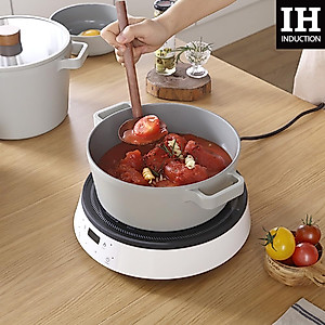 Neoflam FIKA 2.7QT 22cm Mid Night IH Stock Pot with Glass Lid, Full Induction Heating