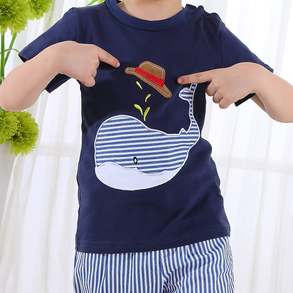 Haydendear Toddler Boys Short Sleeve T-shirts Tee and Shorts Set Summer Clothes 2001QZ(3T)