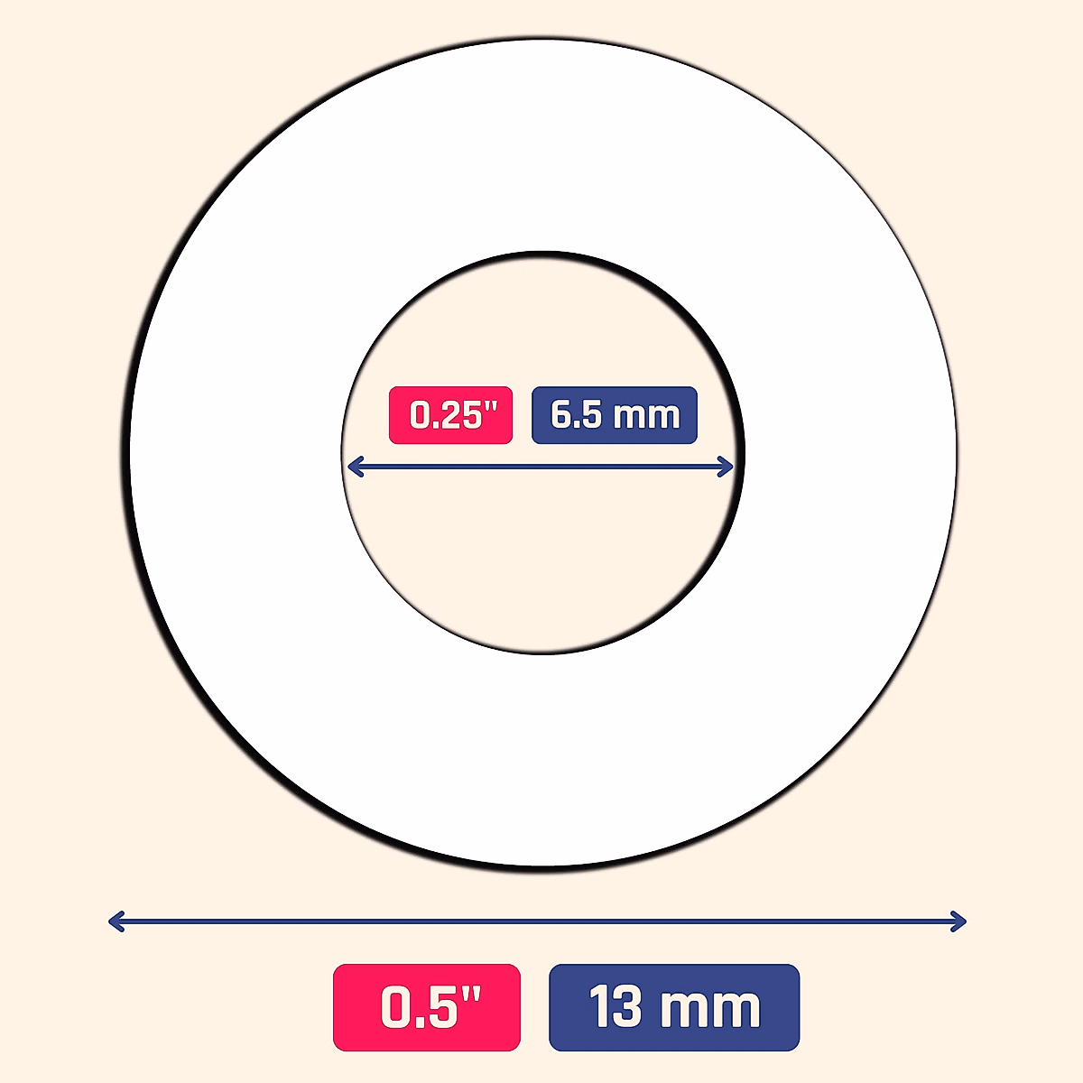 2000 Pack, Hole Reinforcement Stickers Labels - 0.25", White