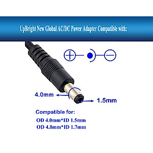 UpBright 5V 4A AC/DC Adapter Compatible with Kensington K33970 M01166 SD3000v K33970US K33970EU K33972 M01167 SD3500v K33972US USB 3.0 SuperSpeed Dock Docking Station 5VDC 4.0A Power Supply Charger
