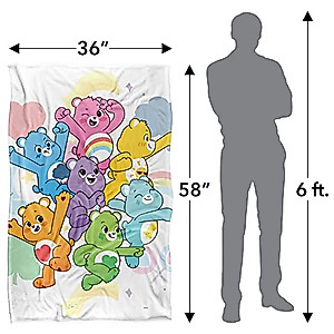 Care Bears Blanket, 36" x 58" Care Bears Silky Touch Super Soft Throw Blanket