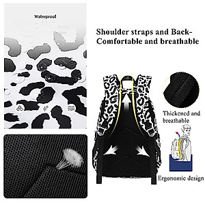 Armbq Cheetah Print Kids Backpack Set Girls Lightweight Bookbag for Elementary Leopard Children School Bag With Lunch Box