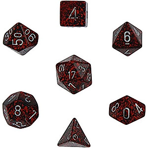 Chessex Polyhedral 7-Die Dice Set - Speckled Silver Volcano