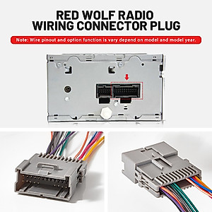 RED WOLF Stereo Wiring Harness Fit for 2002-2008 GMC Envoy Sierra Chevy Silverado Impala Aftermarket Stereo Radio Wire Cable Connector Adapter