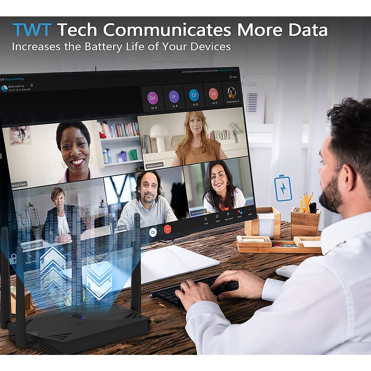 WiFi 6 Router - Jlink 5Ghz 1.8 Gbps Smart Wireless Wi-Fi 6 Router AX1800, 4-Stream 8K Computer Internet Router for Home, Dual Band TWT 100M Router Up to 1700 sq. ft, WPA3 IPV6 Security, 128 Devices