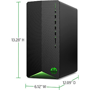 HP Pavilion Gaming Desktop Computer AMD Hexa-Core Ryzen 5 5600G (Beats i7-8700) 16GB RAM 256GB SSD AMD Radeon RX 5500 4GB Keyboard and Mouse USB-C Bluetooth Win10 Black + HDMI Cable