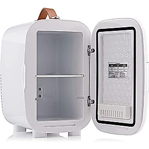 Subcold Pro6 Luxury Mini Fridge Cooler 6 Litre / 8 Cans AC & Exclusive USB Power Option Small Portable Fridge For The Office, Bedroom, Car, Skincare & Cosmetics Chequer White