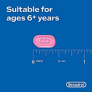 Benadryl Ultratabs Antihistamine Allergy Relief Tablets, Diphenhydramine HCl 25mg, 48 ct