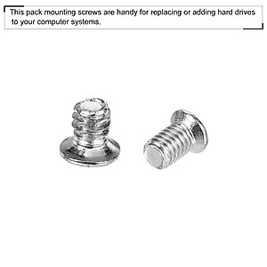 uxcell Computer PC Case 3.5-inch HDD Flat Phillips Head Hard Drive Screw 6#-32 300pcs 2.5" HDD M3x4.8mm 300pcs