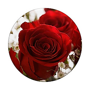 Red Rose Floral Flower Gift PopSockets PopGrip: Swappable Grip for Phones & Tablets