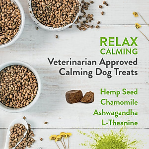 Green Gruff Calming Chews for Dogs - Organic Calming Dog Supplement - Veterinarian Approved - Dog Calming Treats to Relieve Stress, Separation, Storms, Fireworks, Travel - 24 Chews (6 Pack)