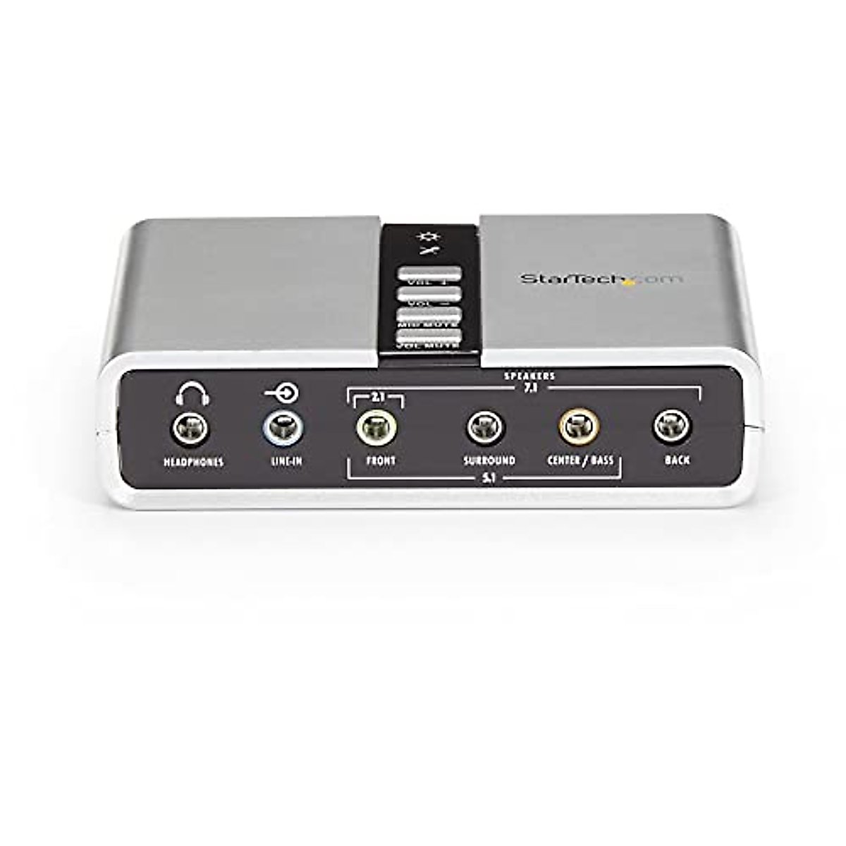 StarTech.com 7.1 USB Sound Card - External Sound Card for Laptop with SPDIF Digital Audio - Sound Card for PC - Silver (ICUSBAUDIO7D)