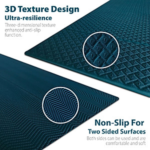 Foldable Yoga Mat-1/4 Inch Thick - Easy to Storage Travel Yoga Mat Foldable Lightweight for Fitness - Anti Slip Folding Exercise Mat for Yoga, Pilates, Home Workout & Floor Exercise(Dark Green)