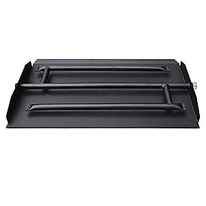 Stanbroil 16.5" Triple Fireplace Burner and Pan, Black Steel