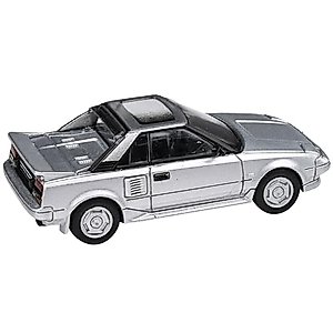 Paragon 1985 Toyota MR2 MK1 Super Silver Metallic with Sunroof 1/64 Diecast Model Car Models