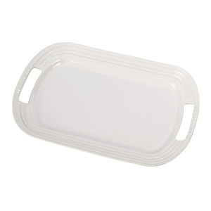 Le Creuset Stoneware Oval Serving Platter, 16.25", White