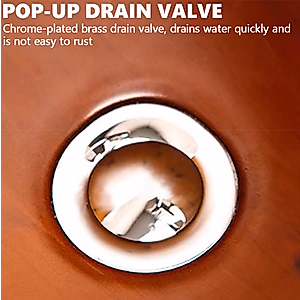 MegLob Mobile Free Standing Wooden Bathtub with Insulation Lid, Solid Wood Deep Soaking Tub with Bathtub Stool, Compact Soaker Lit for Small Bathroom with Pop-Up Drain Valve & Drain Hose,Light