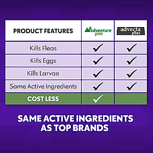Adventure Plus Triple Flea Protection for Cats – Spot on Flea & Tick Prevention for Cats 9lbs & over – 4 Doses