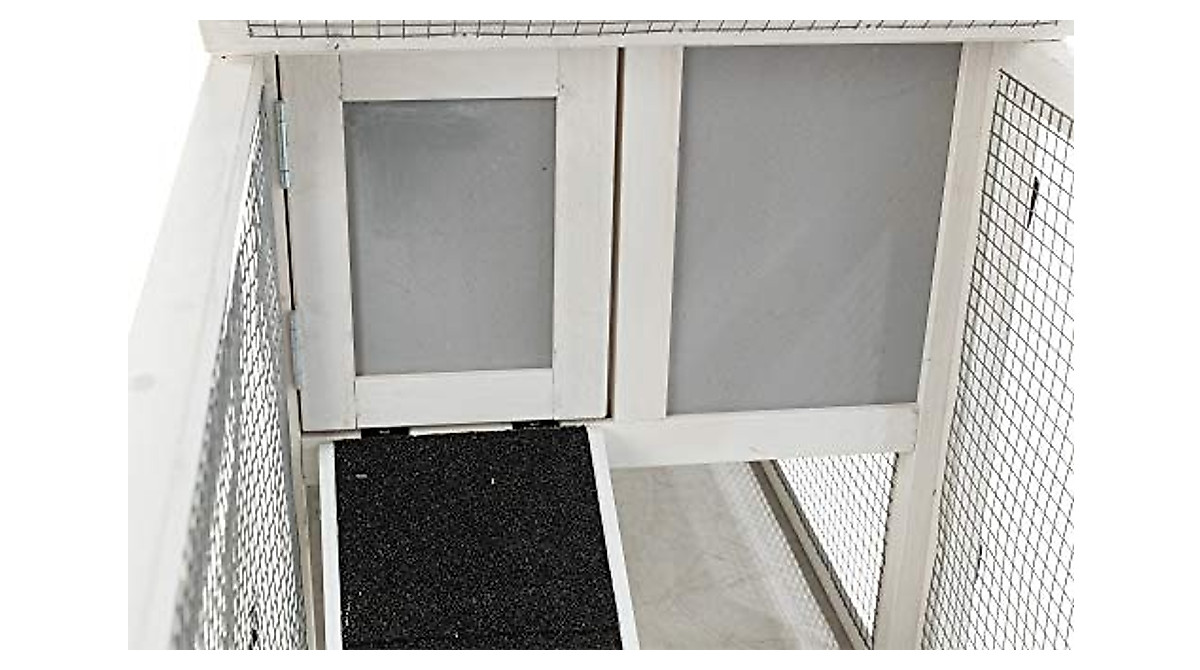 TRIXIE Insulated Rabbit Hutch with Run - 2-Story Small Animal Home