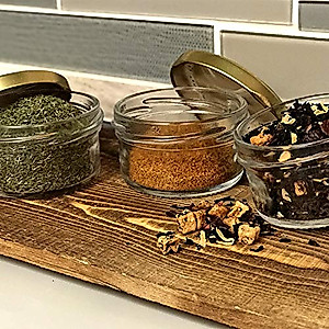 Caviar Line Small Mini Glass Jars With Tin Lids - 24 pack x 2 oz – All Purpose Empty Storage Jars