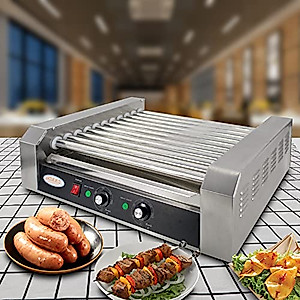 Hakka Commercial Hot Dog Roller Grill with 9 Rollers