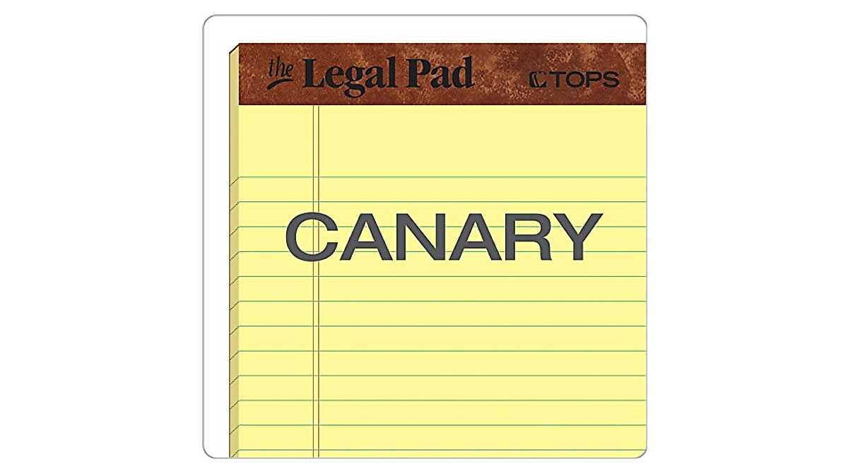 TOPS Legal Pad Writing Pads - 5" x 8" Jr. Rule