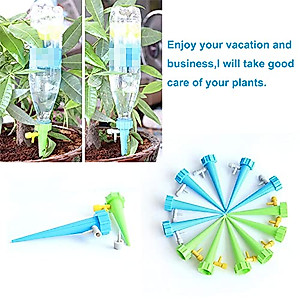 ARTEM Plant Waterer Self Watering Spikes System Automatic Vacation Drip Irrigation Watering Devices with Slow Release Control Valve Switch for Garden Plants Indoor & Outdoor (12 Packs)