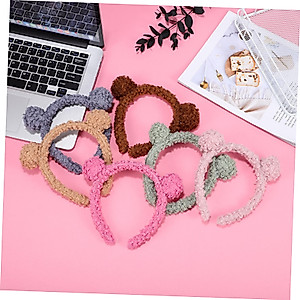 Ciieeo Bear Ears Headbands 6pcs Cute Bear Ears Headband Bear Ears Headbands Decorative Hair Hoops Bear Ears Headdress Headband Resin Hoops for Makeup Lovely Headdress