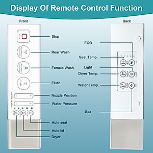GIVINGTREE Black Smart Toilet with Auto Open Lid and Auto Flush, Modern Smart Tankless Instant Heating Toilet with Bidet Built in, Wireless RemoteControl and Smart Knob.