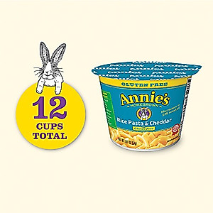 Annie's Real Aged Cheddar Microwave Mac and Cheese with Gluten Free Pasta Cups, 2 Ct, 4.02 oz (Pack of 6)