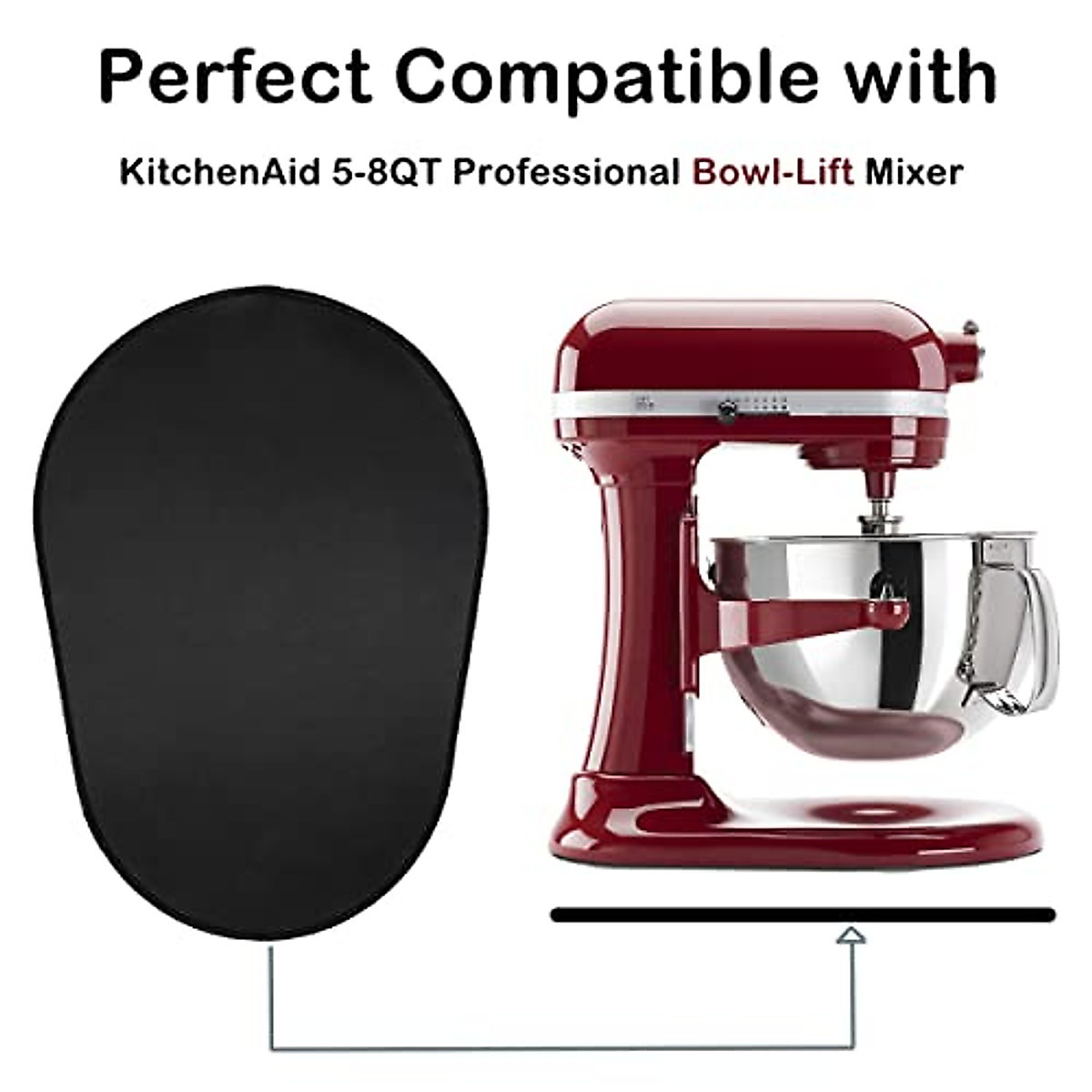 Mixer Mover Sliding Mats for Kitchen aid Stand Mixer Slider Mat Pad Kitchen Appliance Slide Mats Pads Compatible with Kitchen aid 5-8QT Professional Bowl-lift Mixer