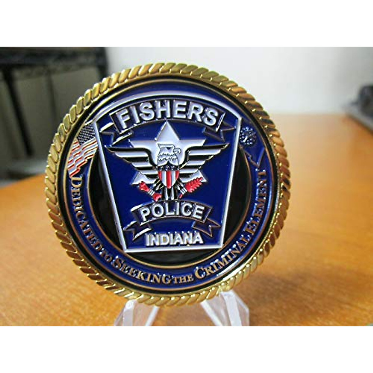 Fishers Police Department Patrol Division Indiana Leo Challenge Coin